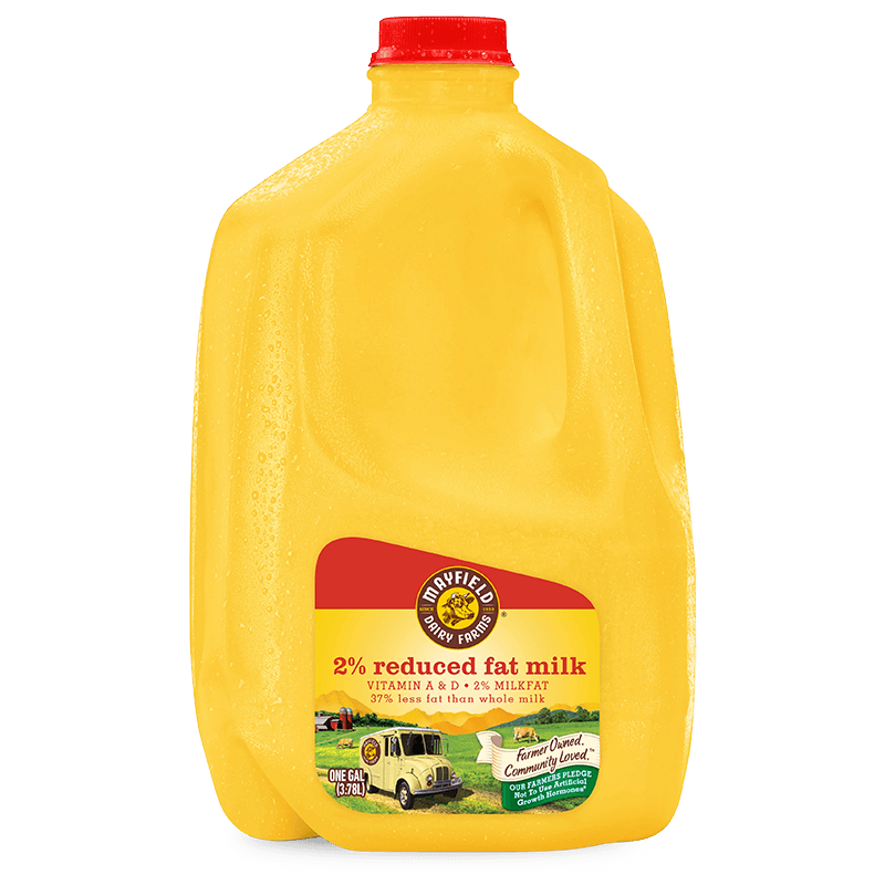 2% Reduced-Fat Milk Plastic Gallon - Mayfield Dairy Farms®