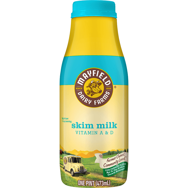 Fat-Free Milk Plastic Pint - Mayfield Dairy Farms®