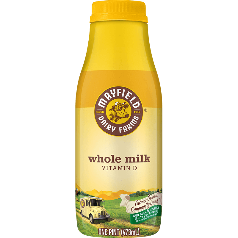 Whole Milk Plastic Pint - Mayfield Dairy Farms®