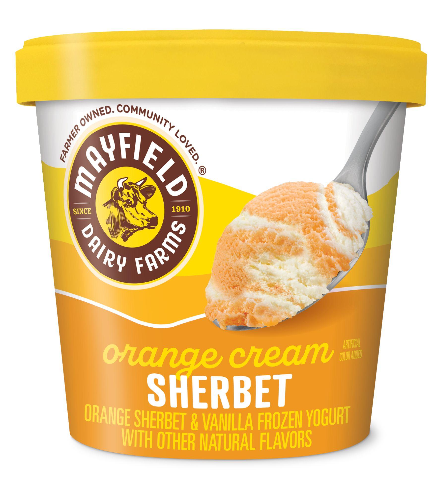 Orange Cream Sherbet Pint - Mayfield Dairy Farms®